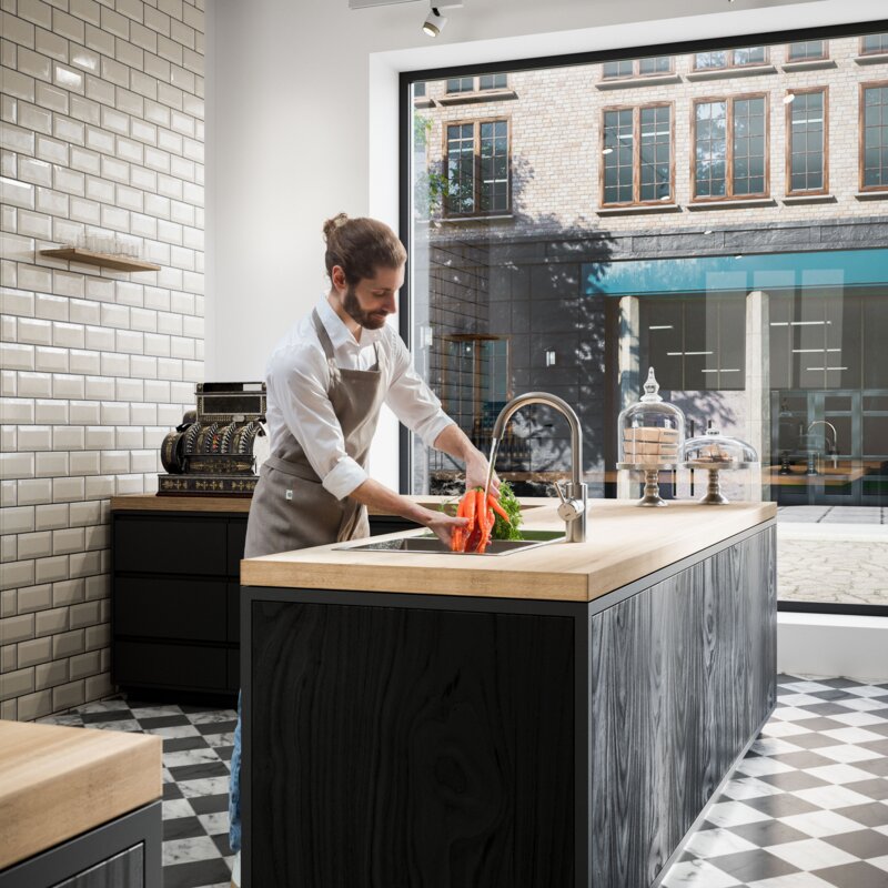 F5 hybrid kitchen tap